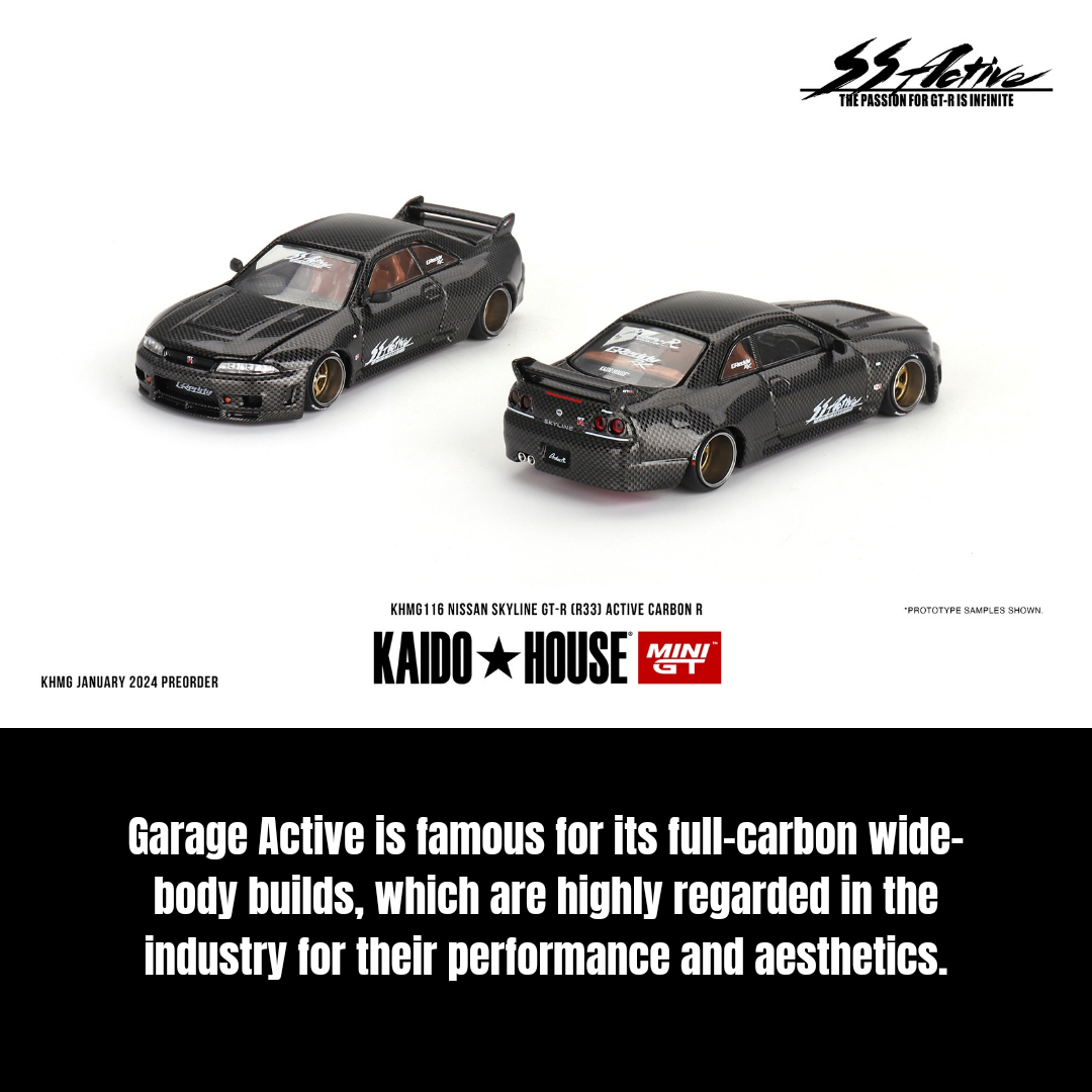 KAIDO HOUSE - Nissan Skyline GT-R (R33) Active Carbon R | Diecast & Drift