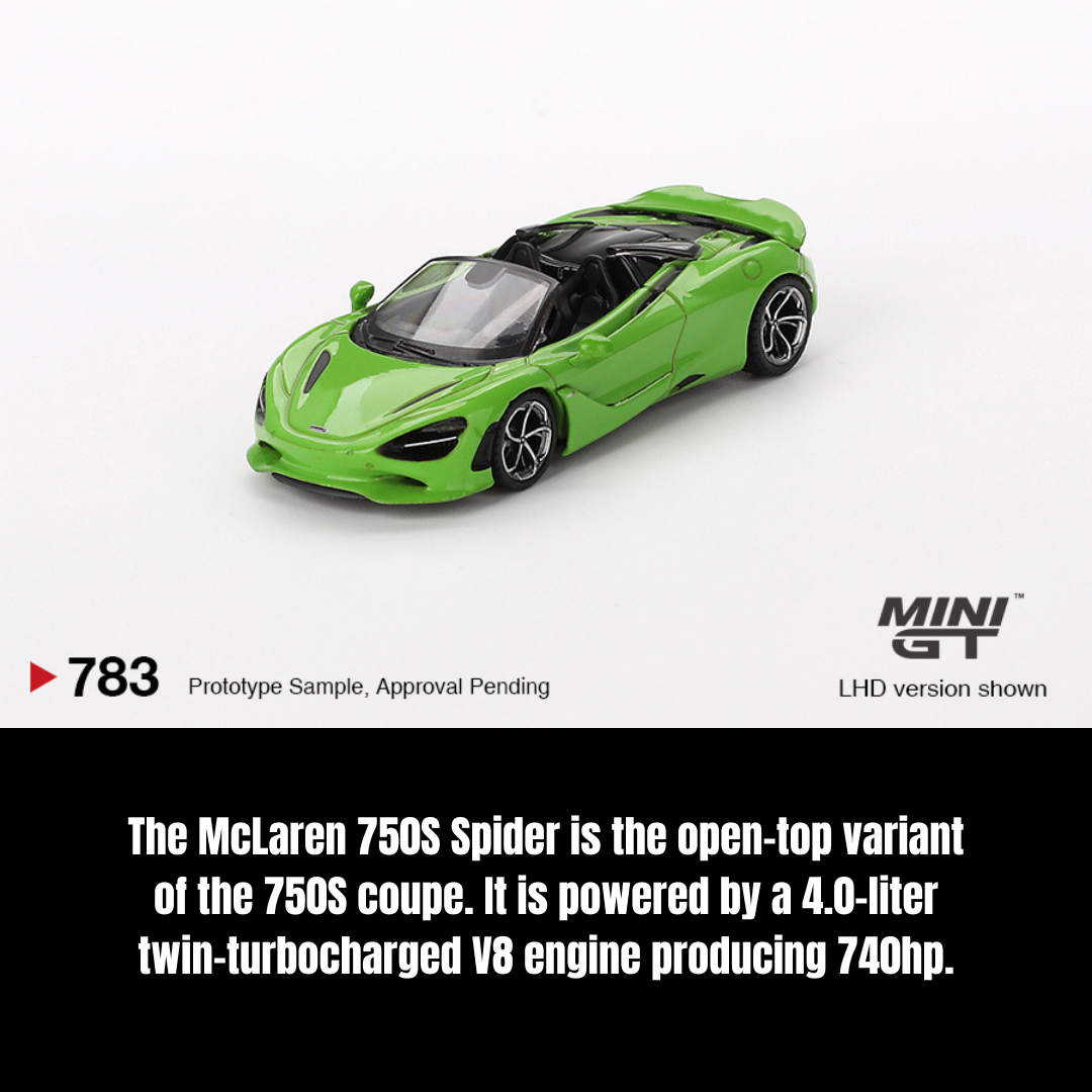 MINI GT - McLaren 750S Spider Mantis Green | Diecast & Drift