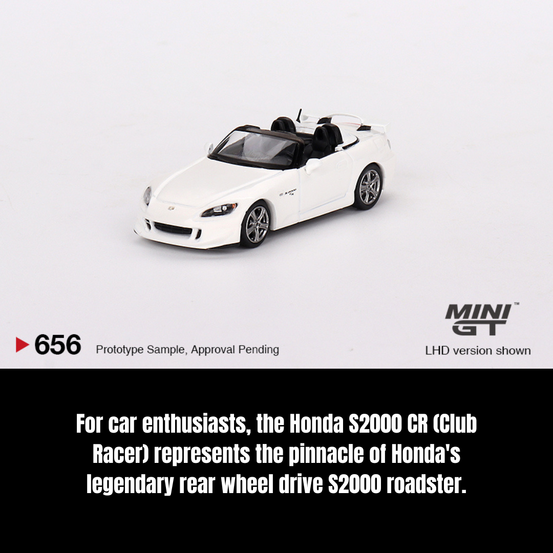 MINI GT - Honda S2000 (AP2) CR Gran Prix White | Diecast & Drift